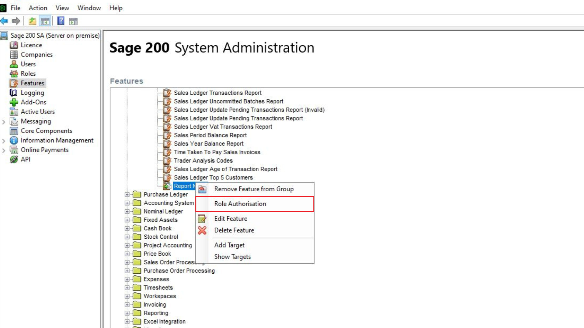 Adding a new report to the Sage 200 menu | Datel
